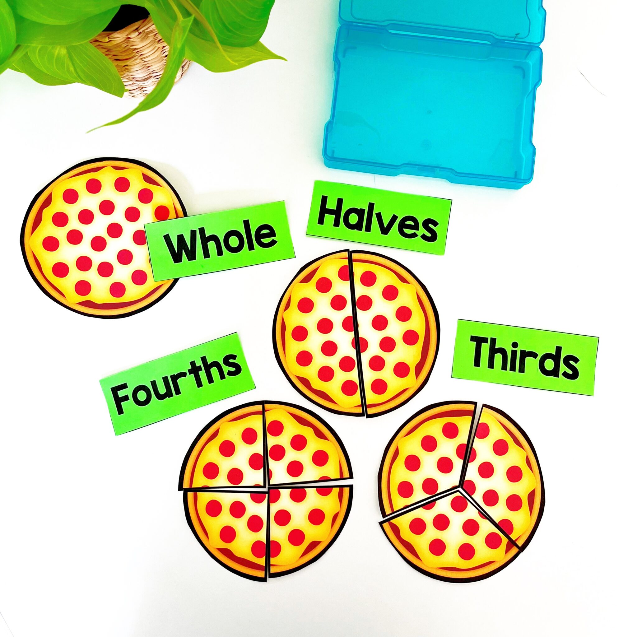 Pizza Fraction Activities - Happy Hearts in 1st