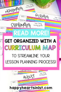 Creating a Curriculum Map to Stay Organized - Happy Hearts in 1st