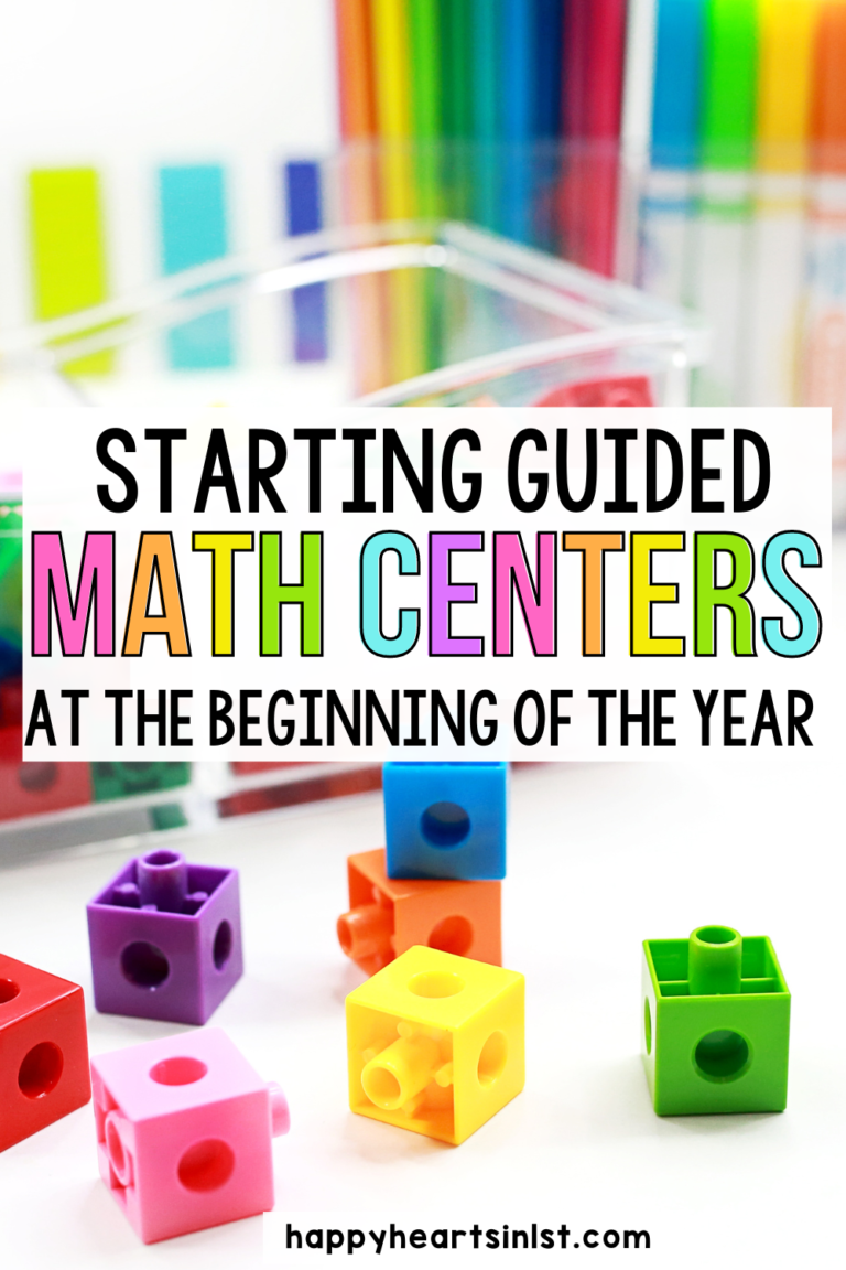 Launching Guided Math Centers in 1st Grade - Happy Hearts in 1st