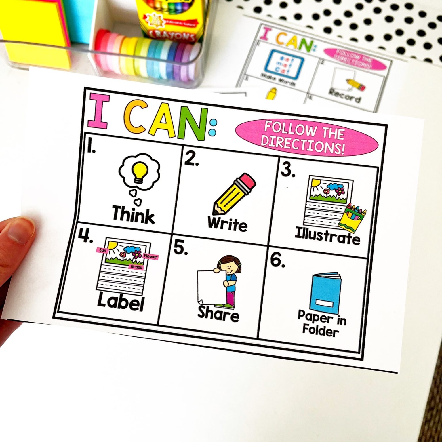 Using Visual Directions in the Classroom - Happy Hearts in 1st