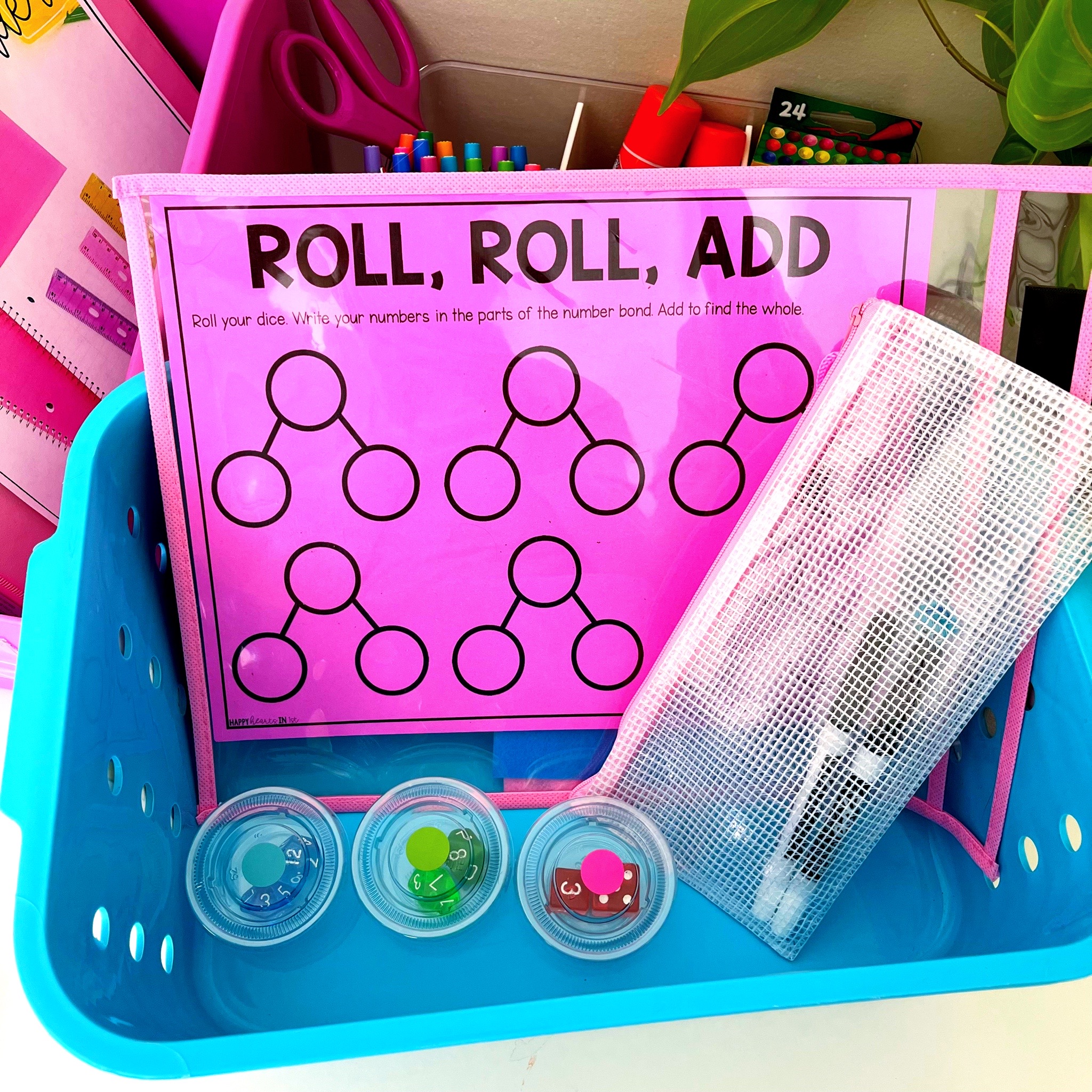 4 Easy Ideas to Differentiate Math Centers - Happy Hearts in 1st