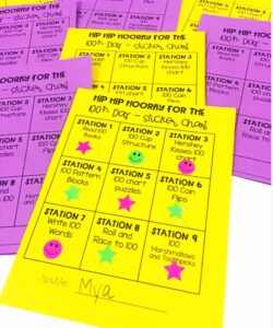 100th Day of School Stations and Activities for Elementary Students ...