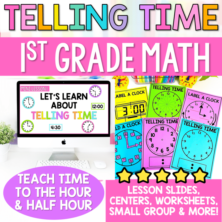 Telling Time 1st Grade Tips and Tricks - Happy Hearts in 1st