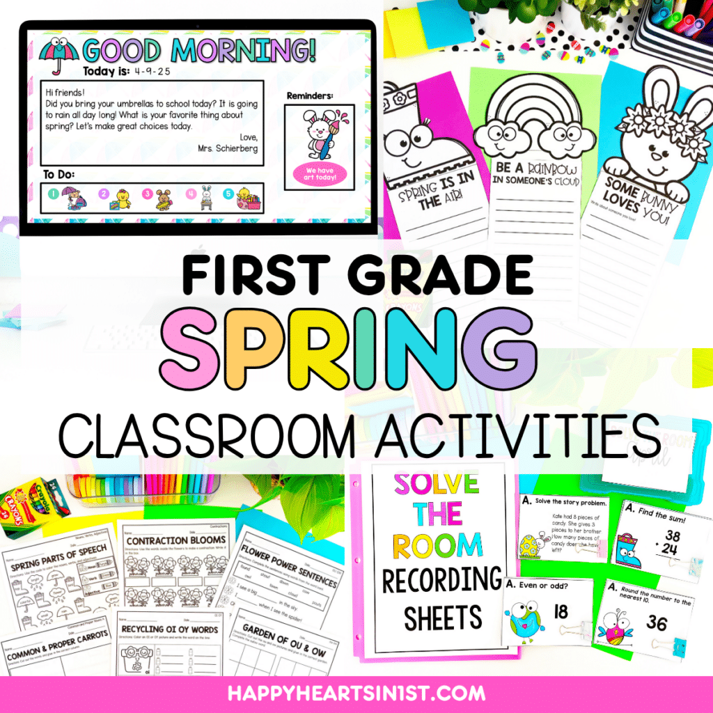 Spring Classroom Activities in 1st Grade - Happy Hearts in 1st