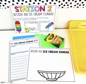 Ice Cream Day Stations and Activities in 1st Grade - Happy Hearts in 1st