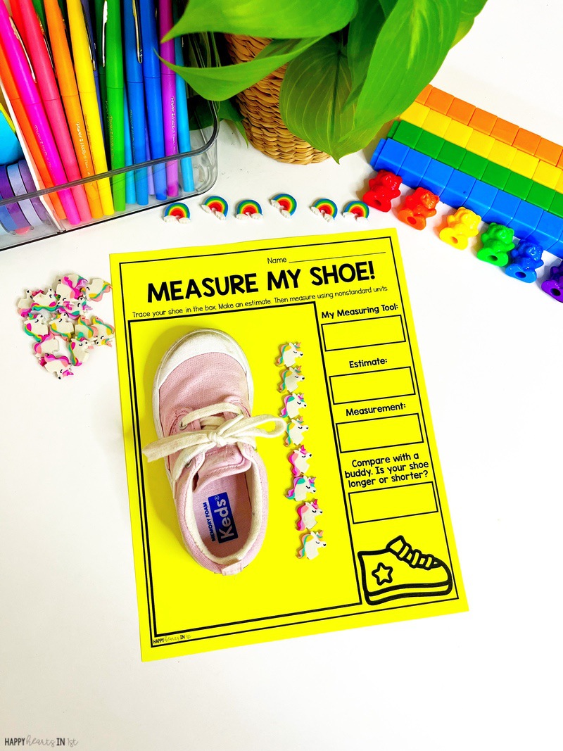 Nonstandard Measurement Activities in First Grade - Happy Hearts in 1st