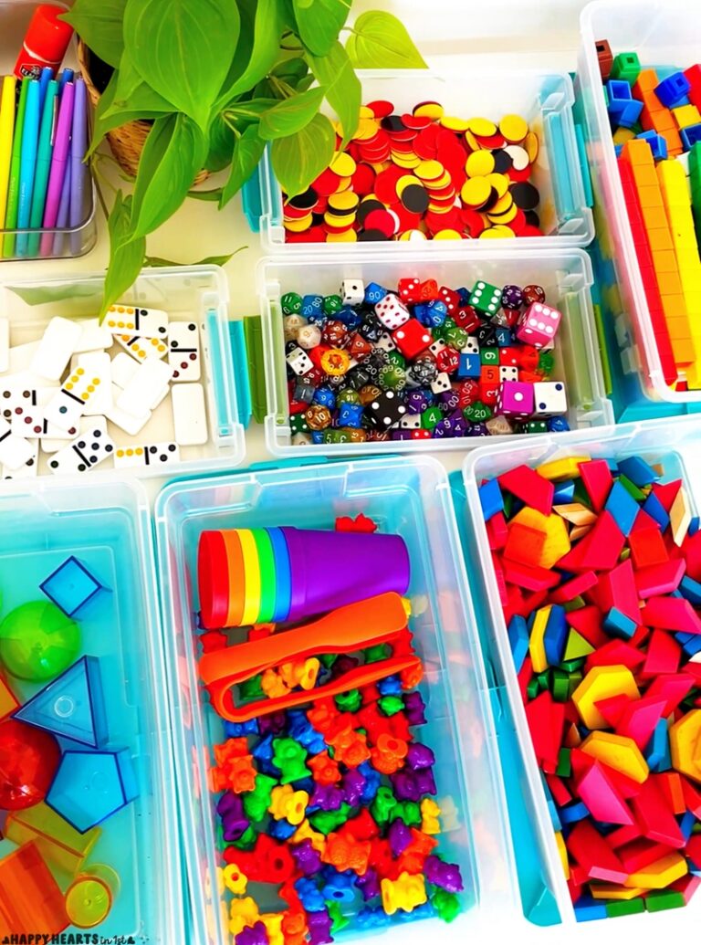 Effortless Math Manipulatives Organization in the K-2 Classroom - Happy ...
