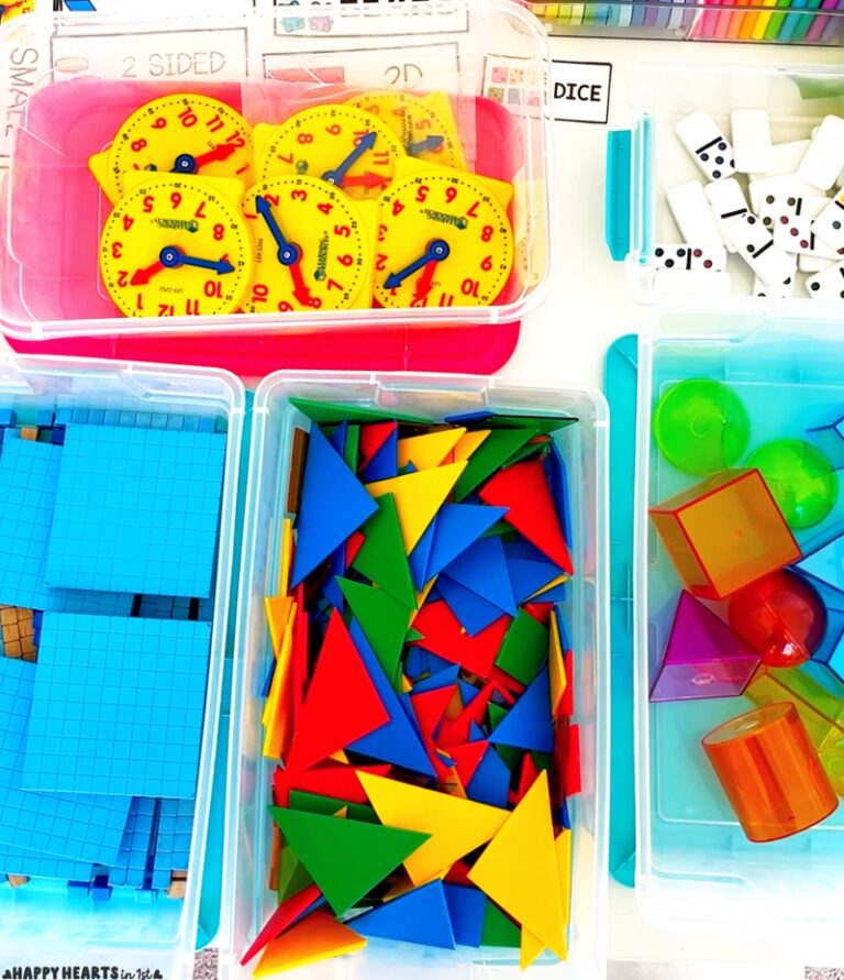 Effortless Math Manipulatives Organization in the K-2 Classroom - Happy ...