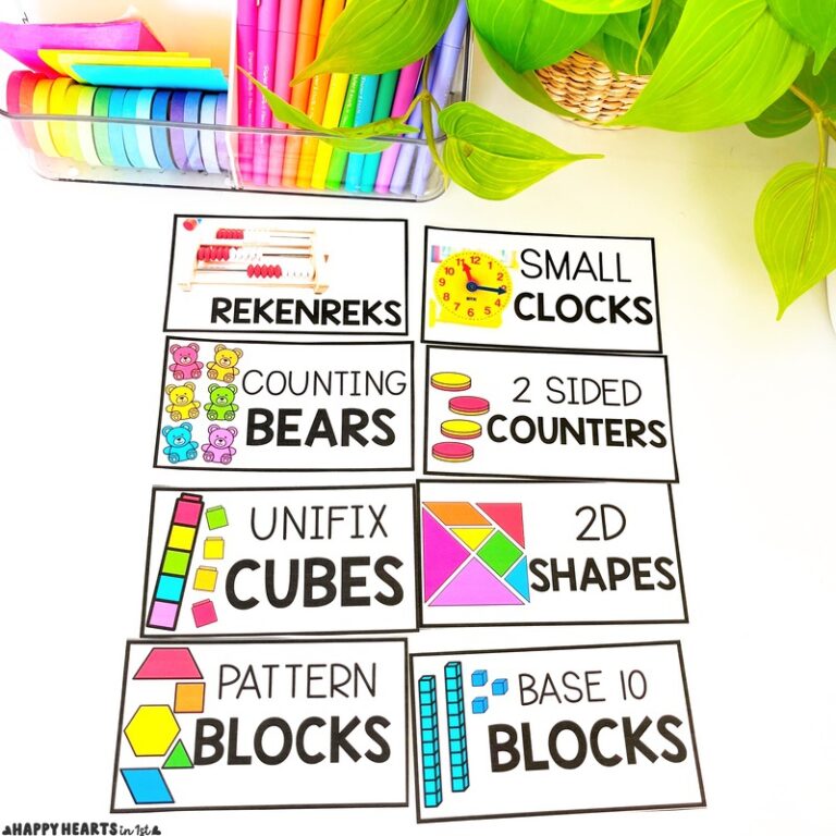 Effortless Math Manipulatives Organization in the K-2 Classroom - Happy ...