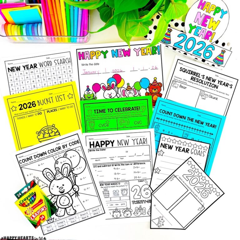 8 Classroom New Year's Activities for after Winter Break - Happy Hearts ...