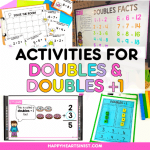 Doubles and Doubles +1 Strategy for First Grade Addition - Happy Hearts ...