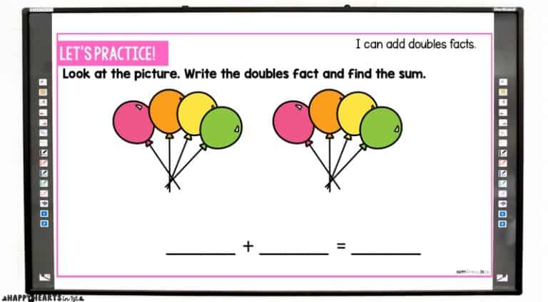 Doubles and Doubles +1 Strategy for First Grade Addition - Happy Hearts ...