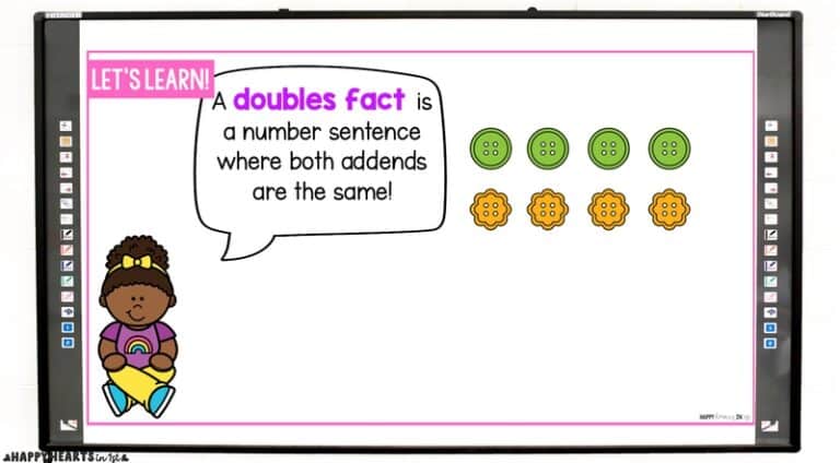 Doubles and Doubles +1 Strategy for First Grade Addition - Happy Hearts ...