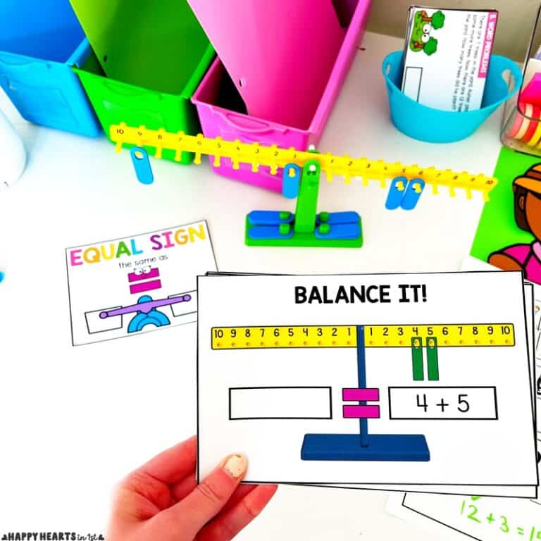 4 Activities to Teach Balancing Equations in 1st Grade - Happy Hearts ...