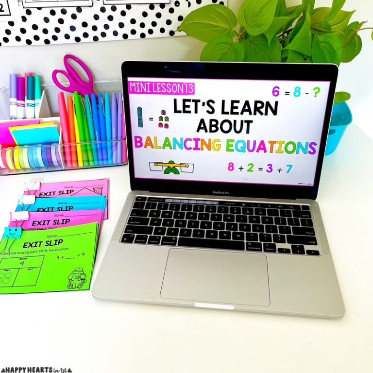 4 Activities to Teach Balancing Equations in 1st Grade - Happy Hearts ...